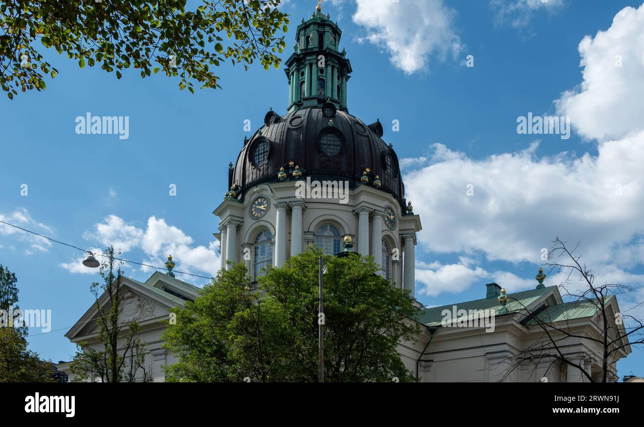 Stockholm, Sweden. Gustaf Vasa Church. Upper part of Gustaf Vasa Kyrka ...