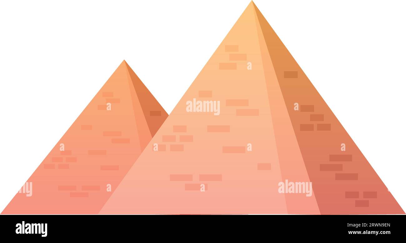 Simple colorful flat drawing of the GIZA PYRAMID COMPLEX, GIZA Stock ...