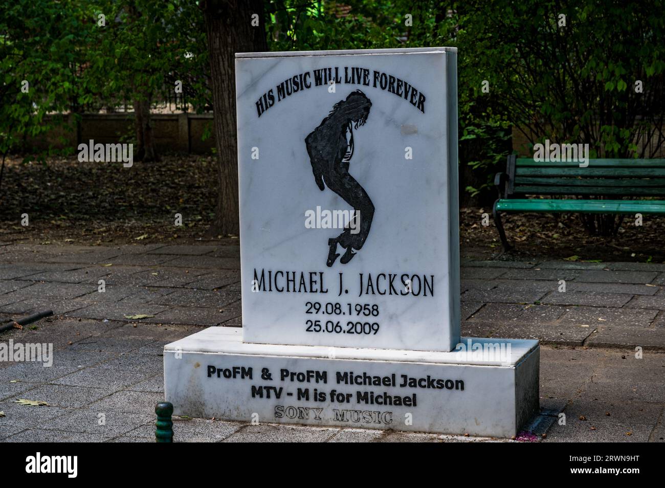 BUCHAREST, ROMANIA 2022: Michael Jackson monument Memorial Site and ...