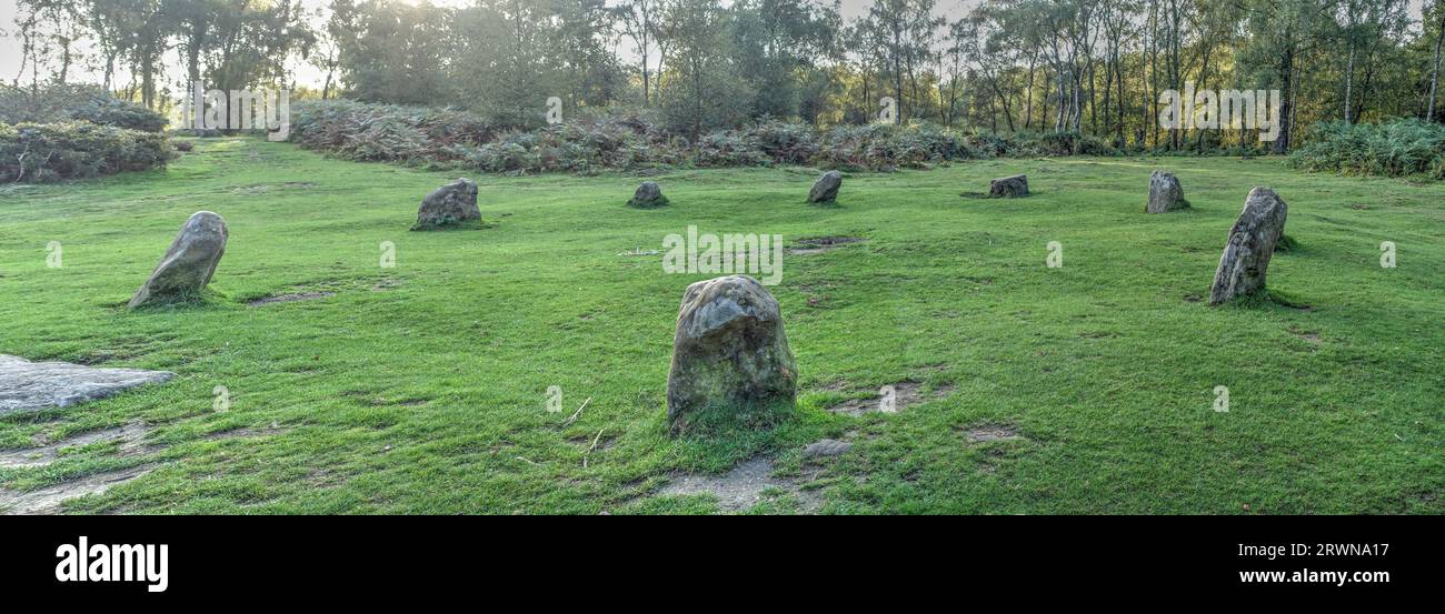Nine Ladies Bronze Age stone circle in Peak District on Stanton Moor ...