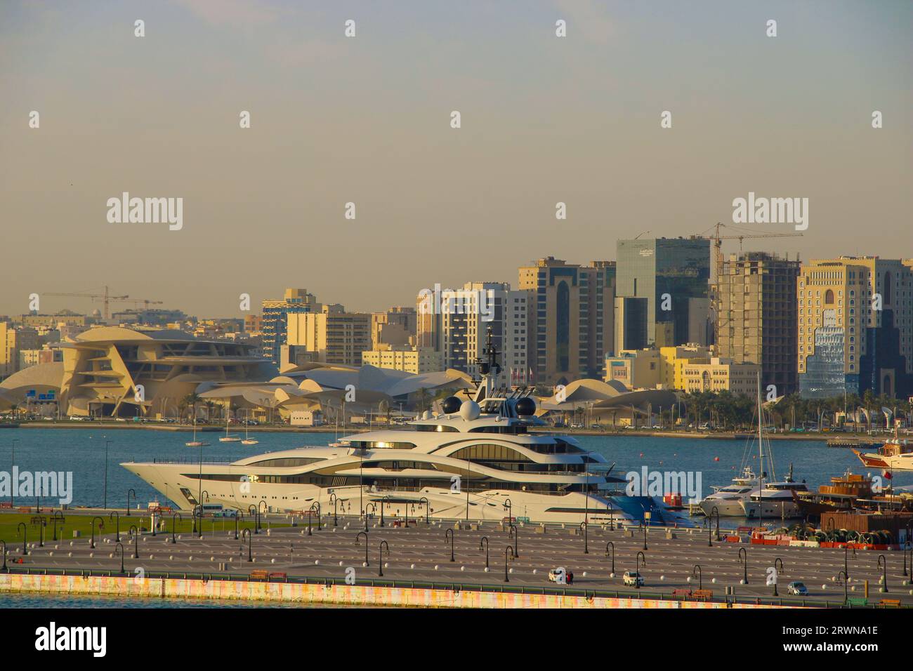 Doha port in morning hi-res stock photography and images - Alamy