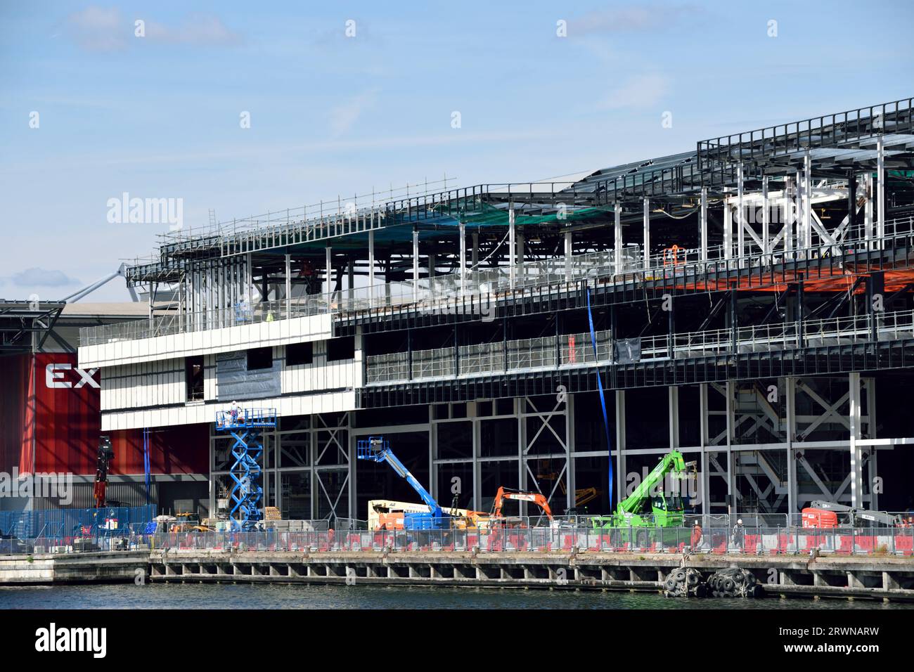 Construction works for the ExCeL London phase 3 expansion programme in ...