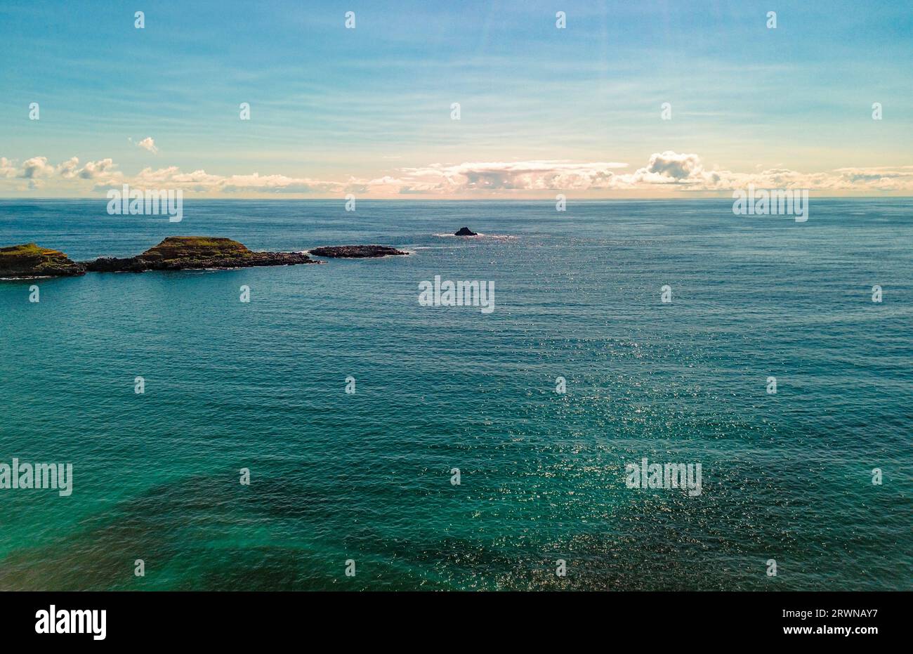 Small islets in coastline of Terceira Island called Ilheus da Mina ...