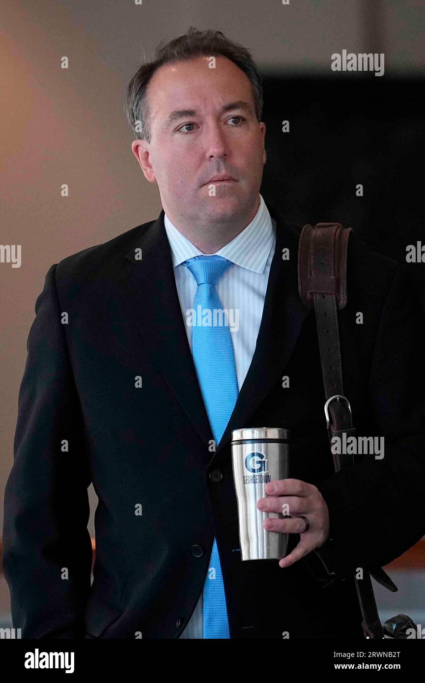 Attorney Jason Slothouber walks into the Adams County Justice Center ...