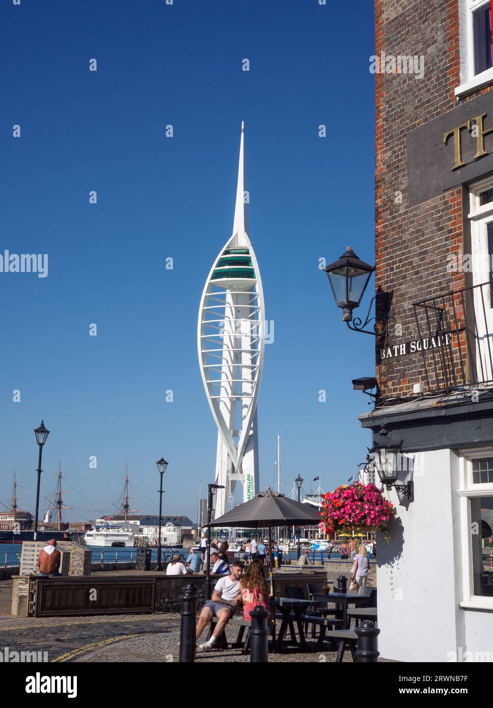 Bath Square Portsmouth, with the Spinnaker Tower in the background ...