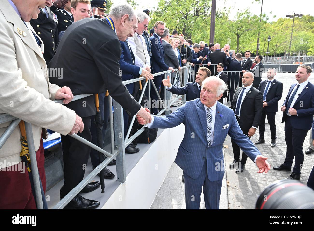 Paris, France. 20th Sep, 2023. Britain's King Charles III and French ...