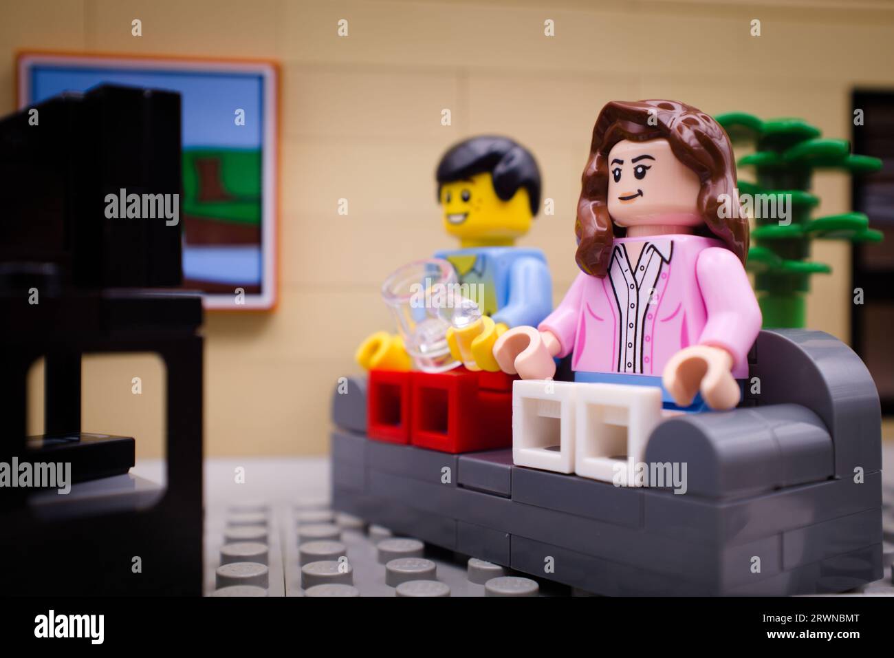 Just a regular day at home in front of TV Stock Photo - Alamy