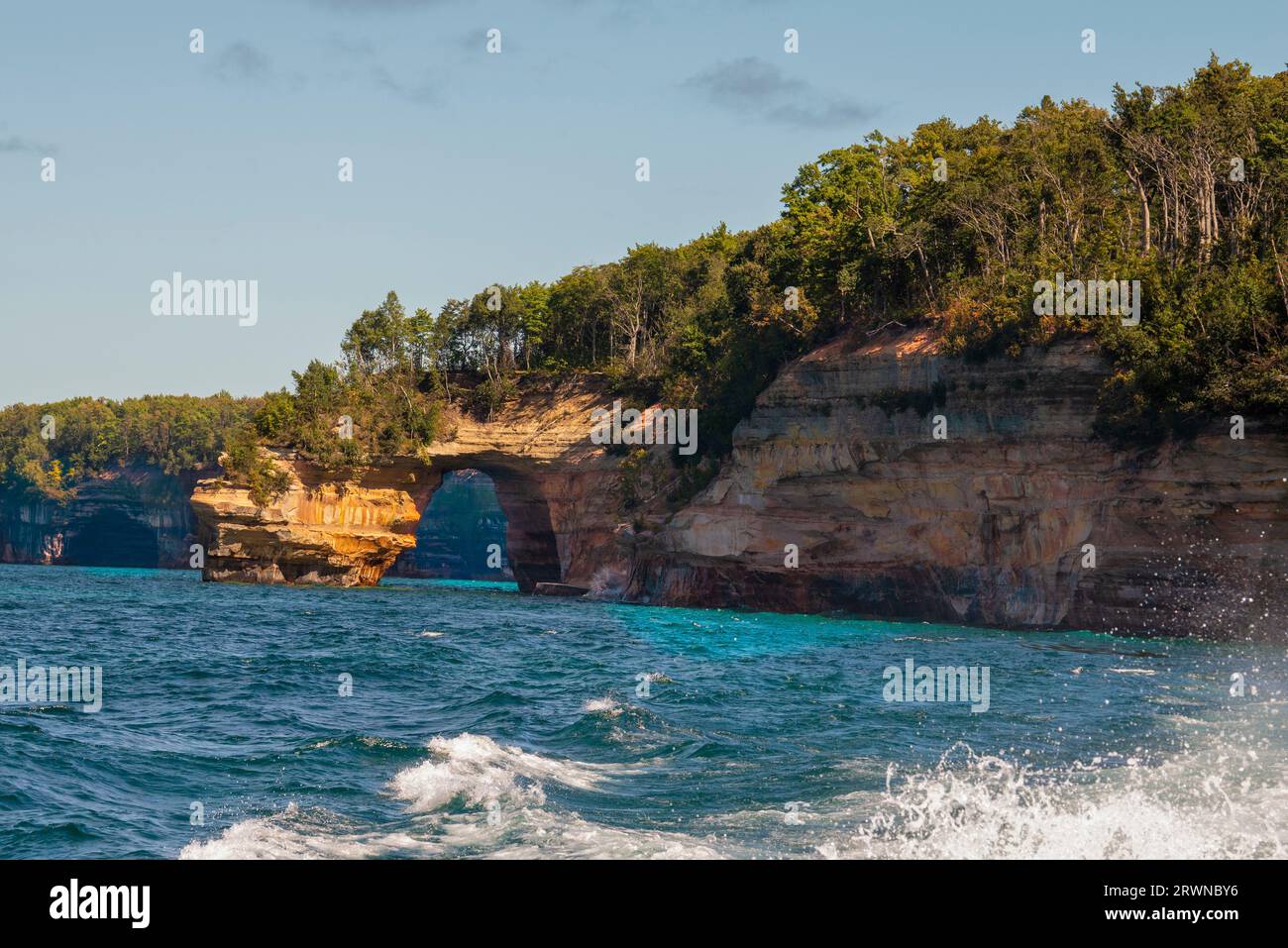 Beautiful scenery of Pictured rocks in Michigan USA Stock Photo - Alamy