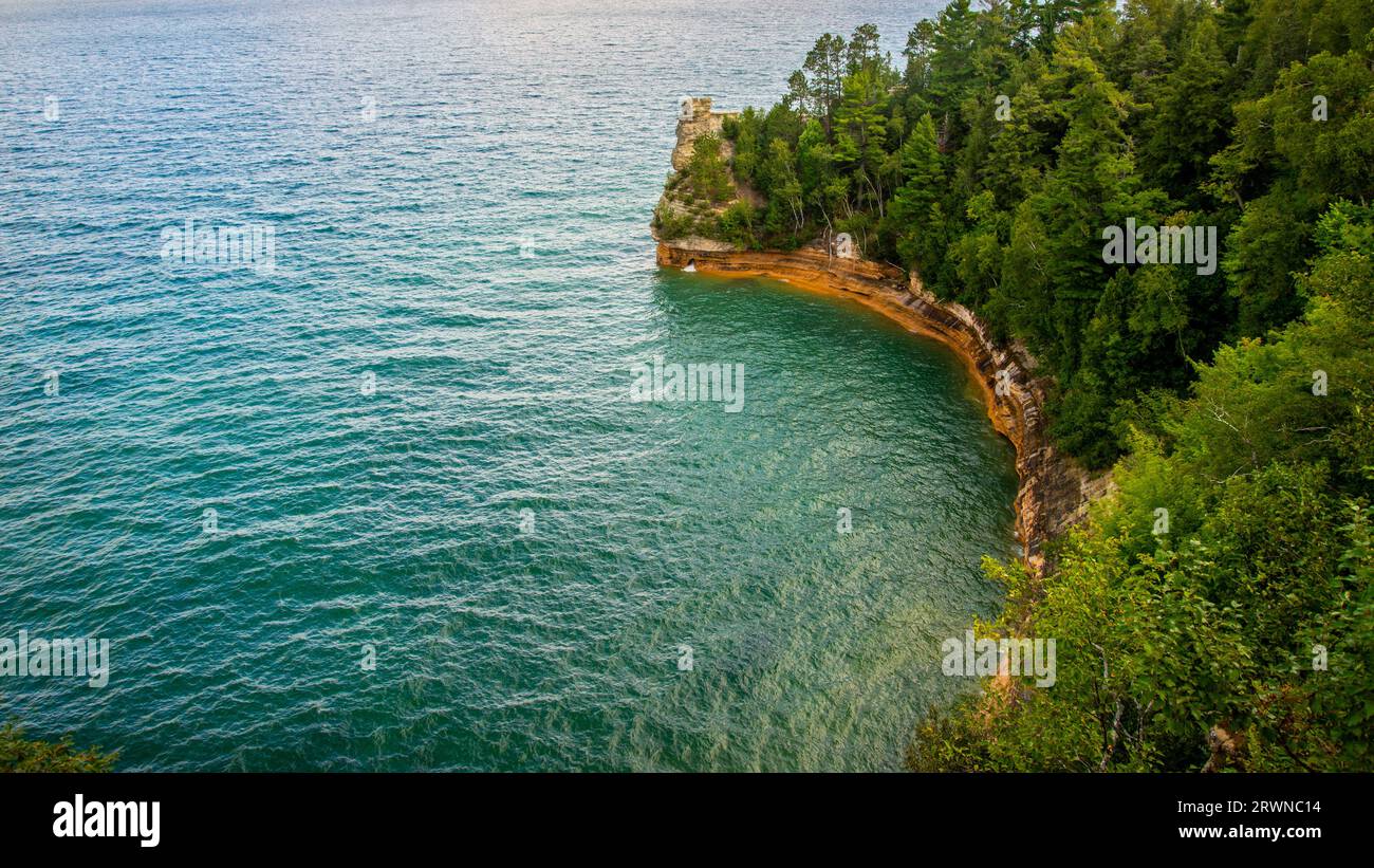 Beautiful scenery of Pictured rocks in Michigan USA Stock Photo - Alamy