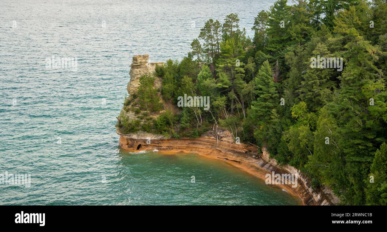 Beautiful scenery of Pictured rocks in Michigan USA Stock Photo - Alamy