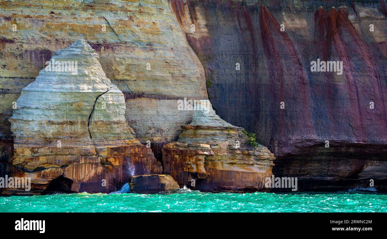 Beautiful scenery of Pictured rocks in Michigan USA Stock Photo - Alamy