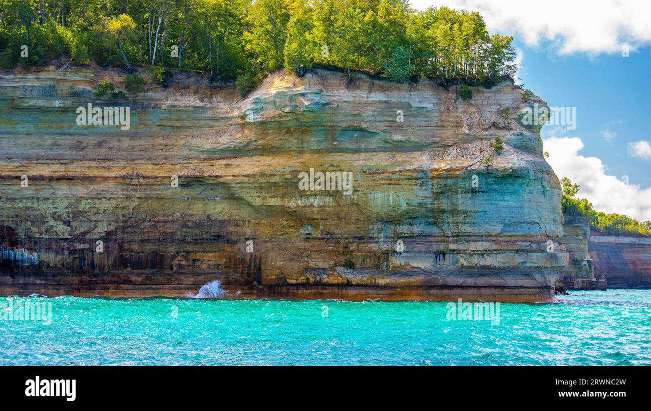 Beautiful scenery of Pictured rocks in Michigan USA Stock Photo - Alamy