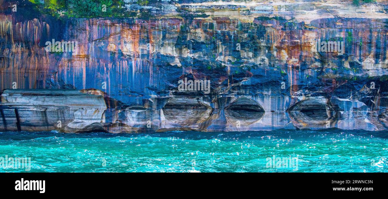 Beautiful scenery of Pictured rocks in Michigan USA Stock Photo - Alamy
