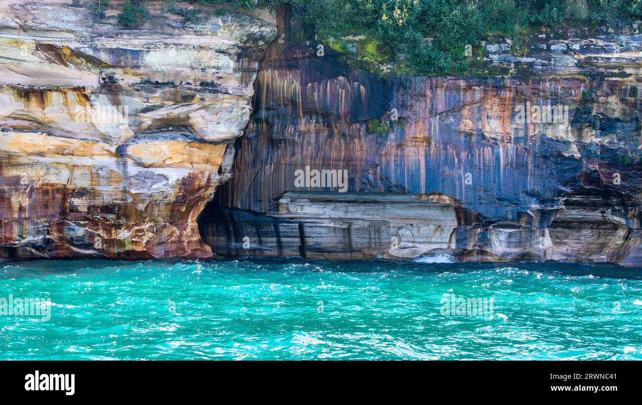 Beautiful scenery of Pictured rocks in Michigan USA Stock Photo - Alamy