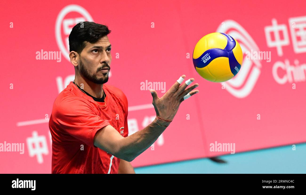 Hangzhou, China. 20th Sep, 2023. Vinit Kumar of the India men ...