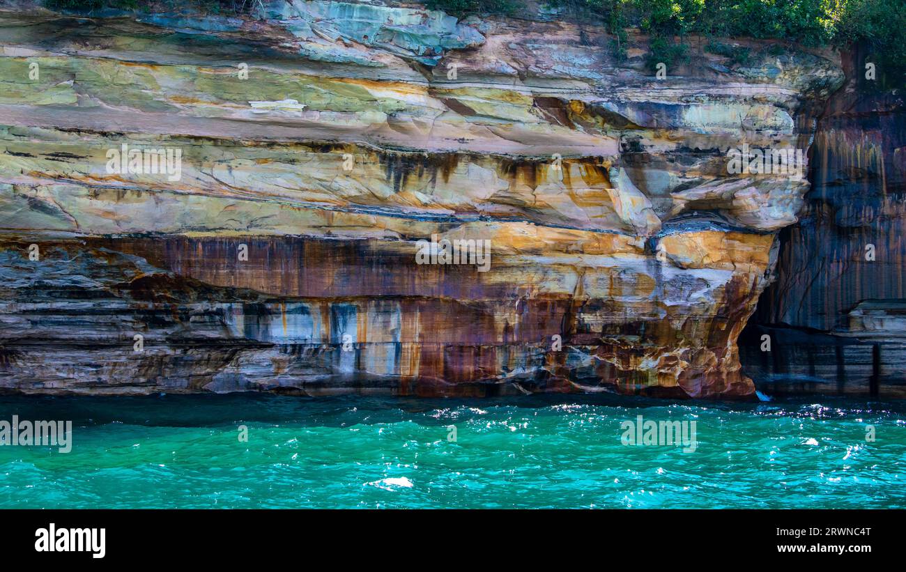 Beautiful scenery of Pictured rocks in Michigan USA Stock Photo - Alamy