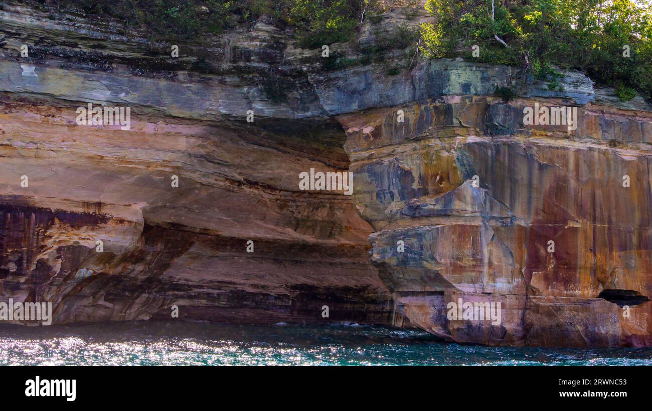 Beautiful scenery of Pictured rocks in Michigan USA Stock Photo - Alamy