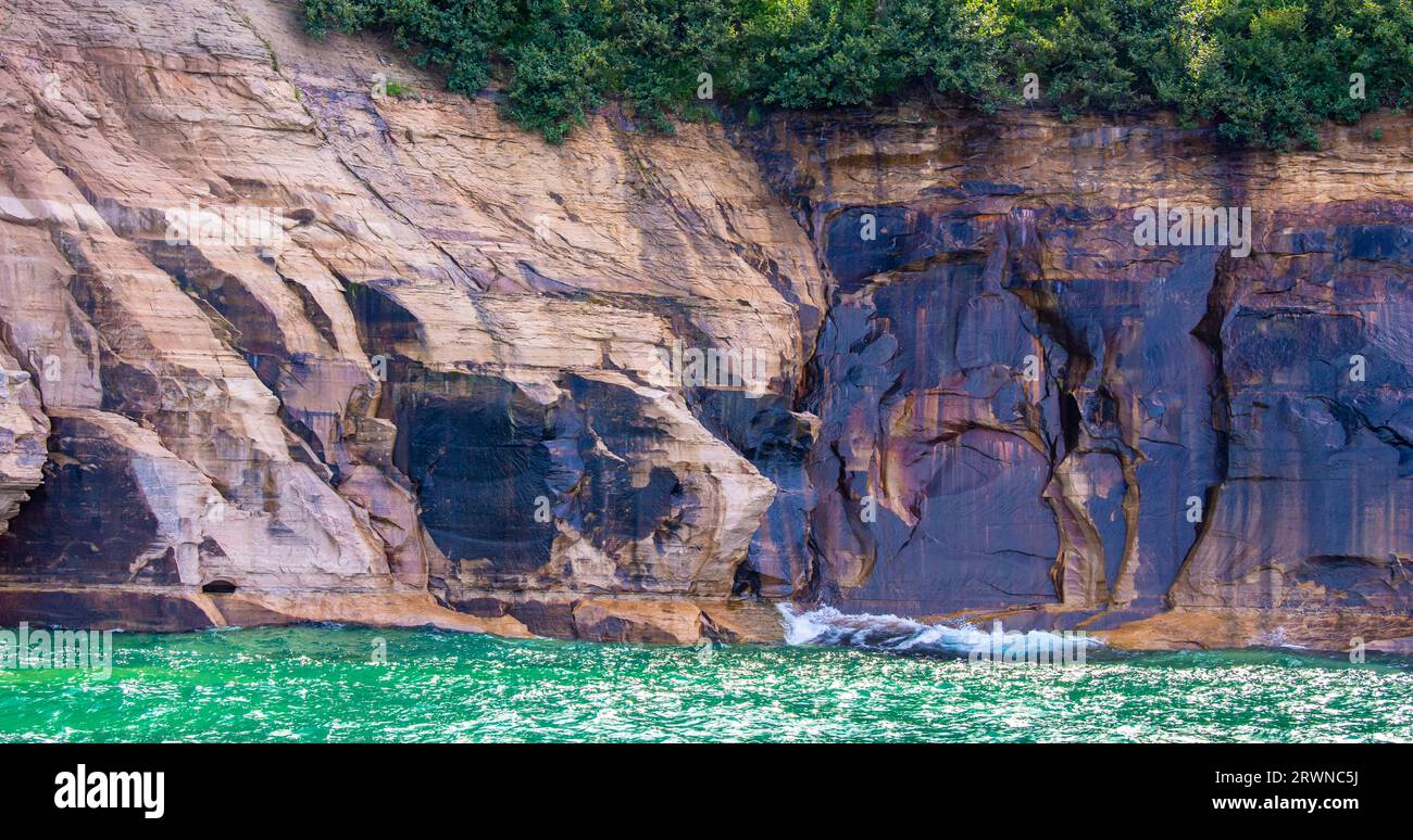 Beautiful scenery of Pictured rocks in Michigan USA Stock Photo - Alamy