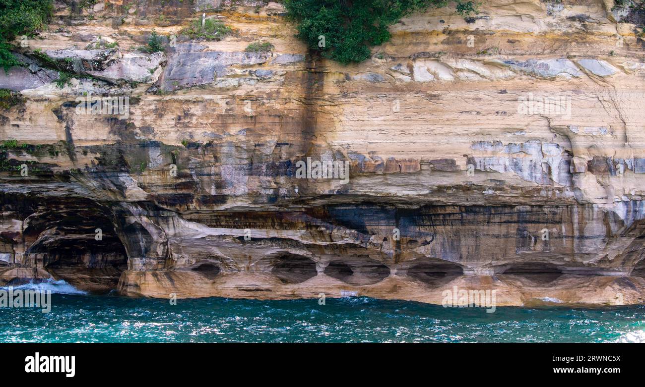 Beautiful scenery of Pictured rocks in Michigan USA Stock Photo - Alamy