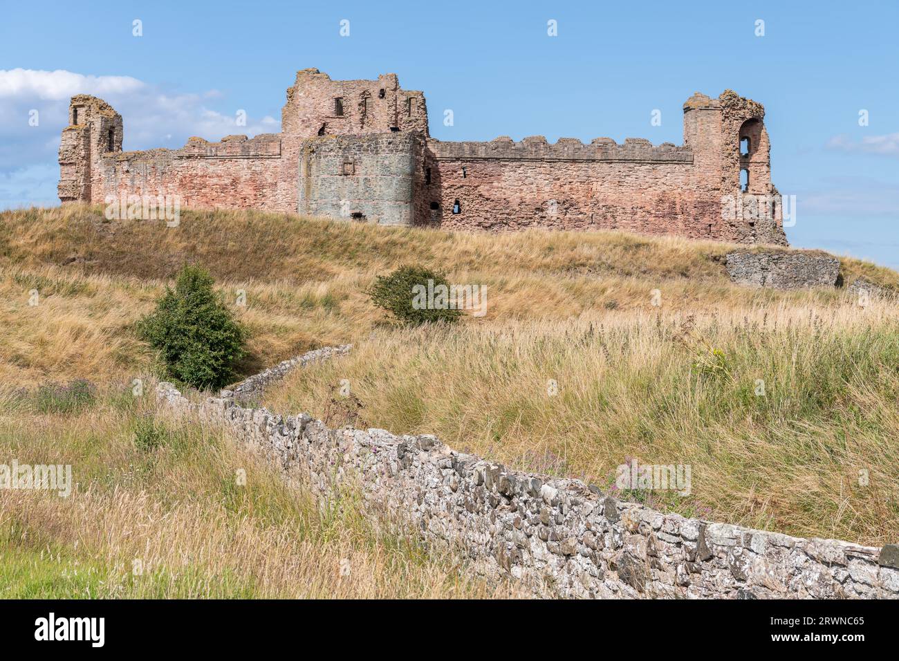 The remains of the west wall of Tantallon Castle, North Berwick, East ...