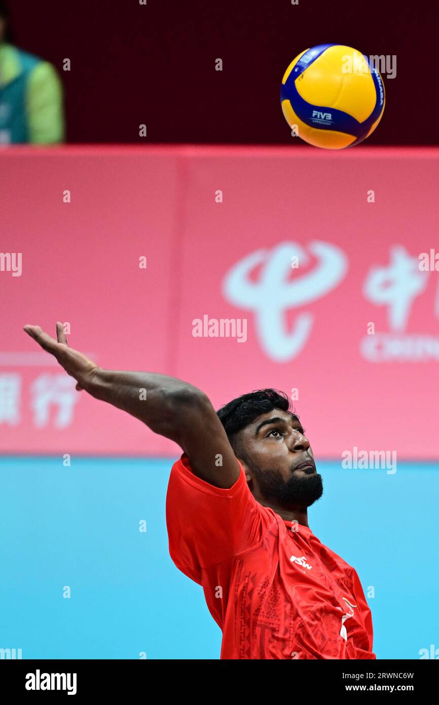 Hangzhou, China. 20th Sep, 2023. Vinit Kumar of the India men ...