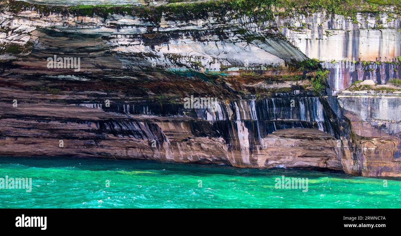 Beautiful scenery of Pictured rocks in Michigan USA Stock Photo - Alamy