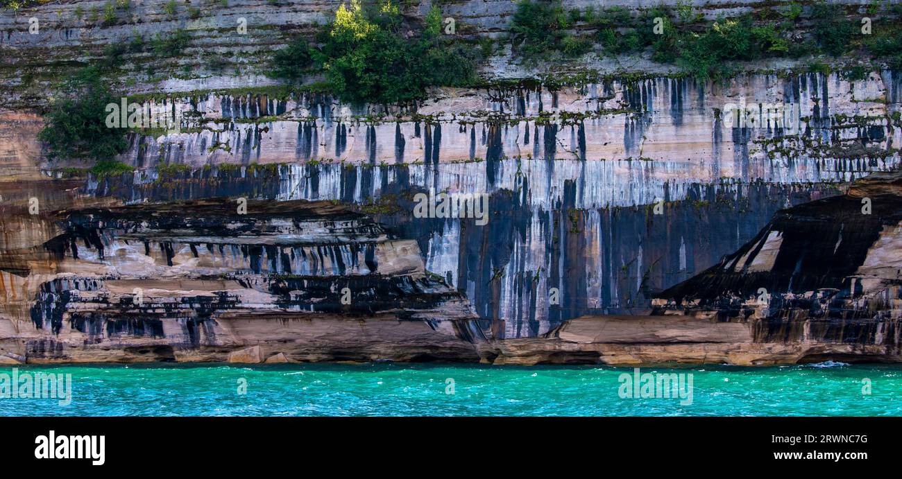 Beautiful scenery of Pictured rocks in Michigan USA Stock Photo - Alamy
