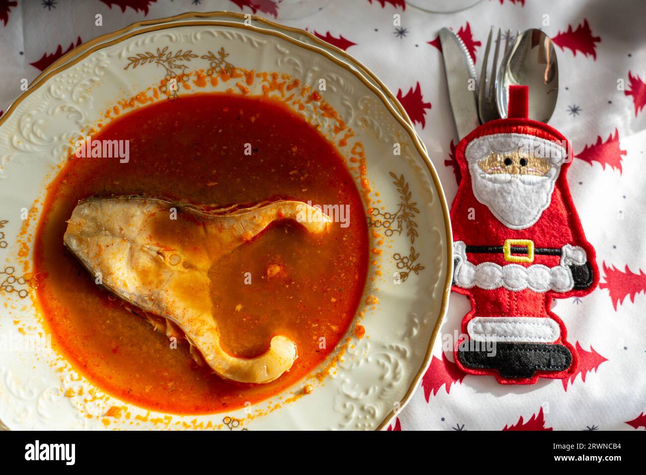 traditional hungarian fish soup typical hungarian christmas dish Stock ...