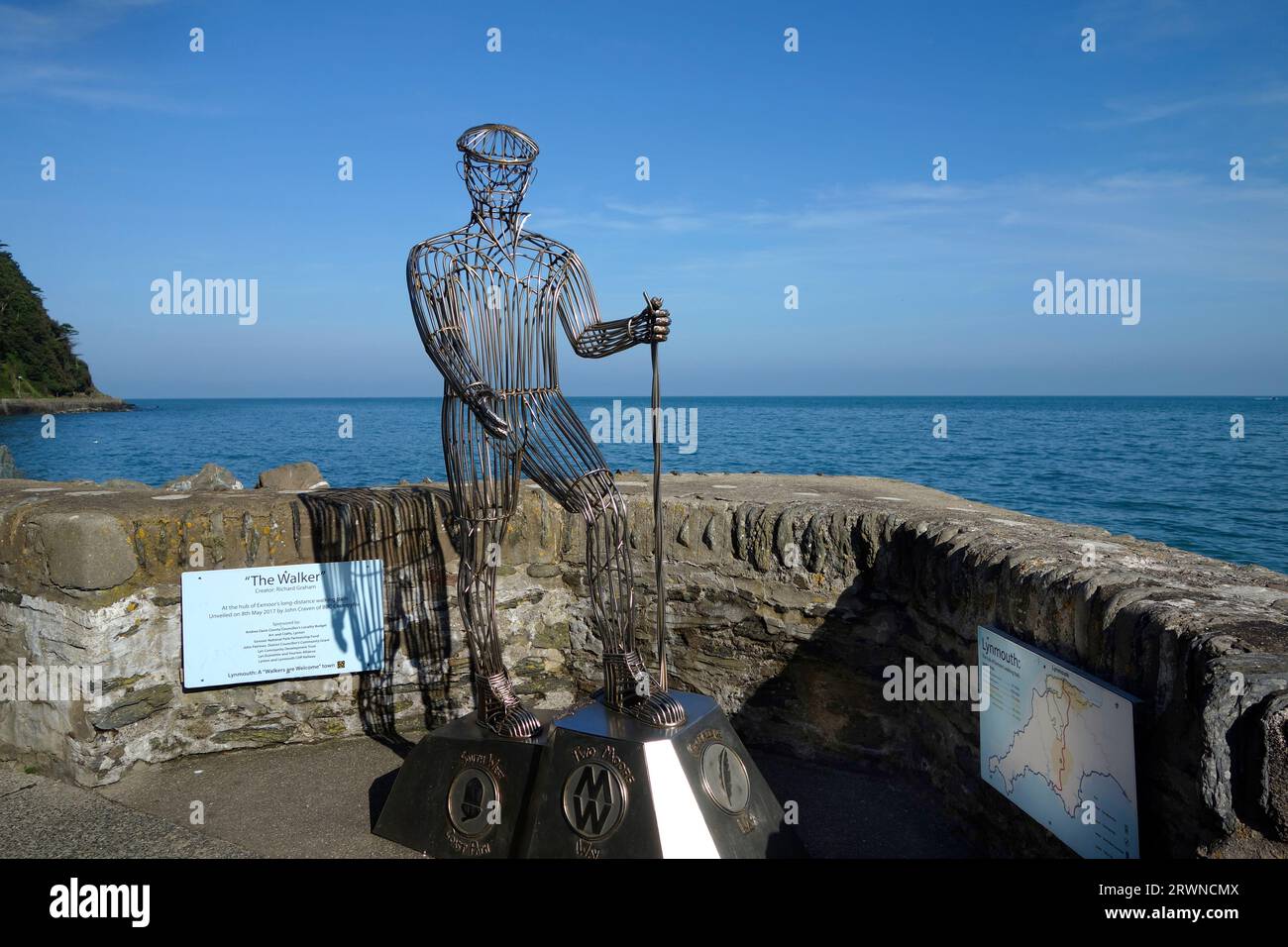 'The Walker' Sculpture Statue by Richard Graham, Lynmouth, Exmoor ...