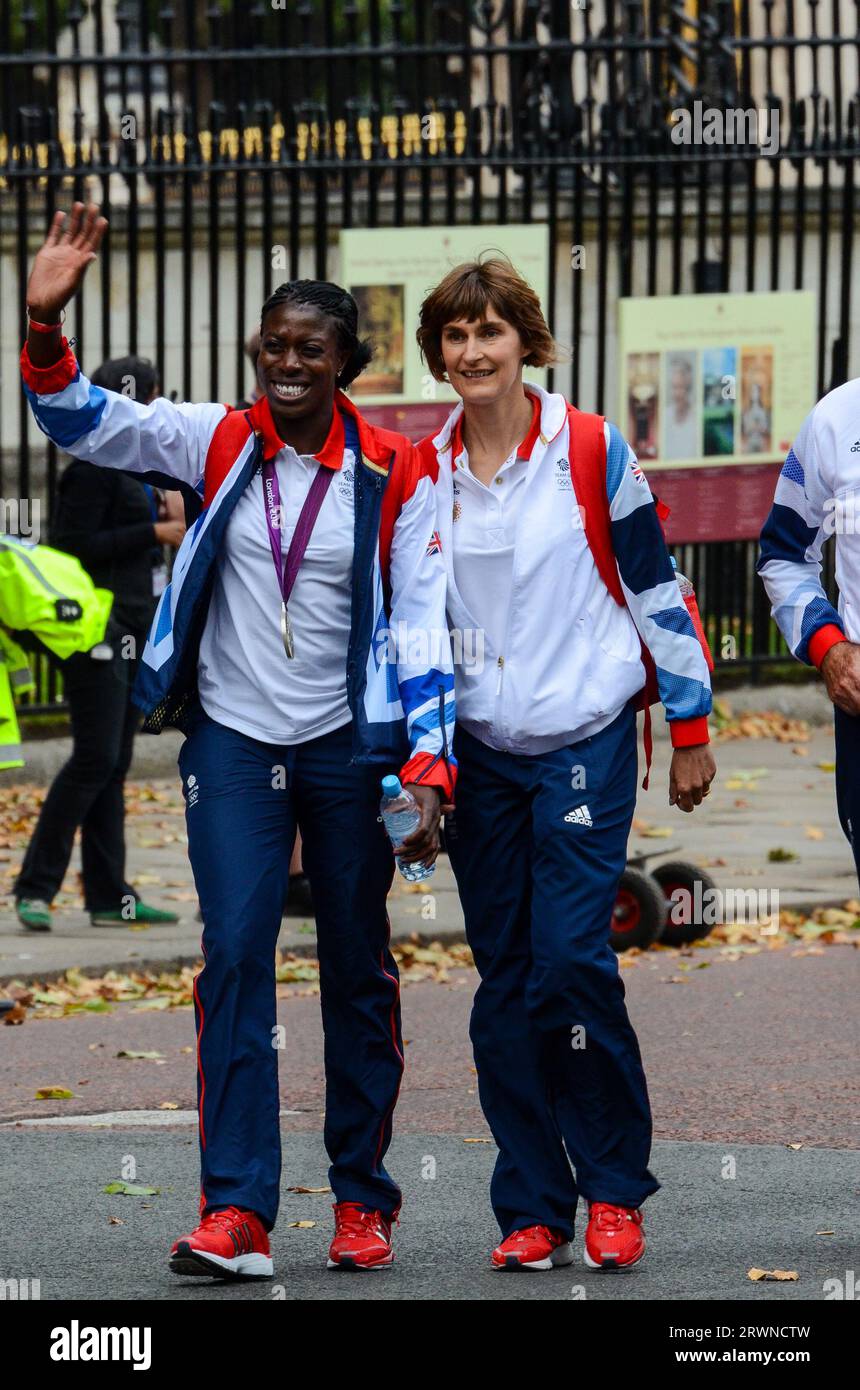 Christine Ohuruogu with Team GB Olympians leaving Buckingham Palace ...