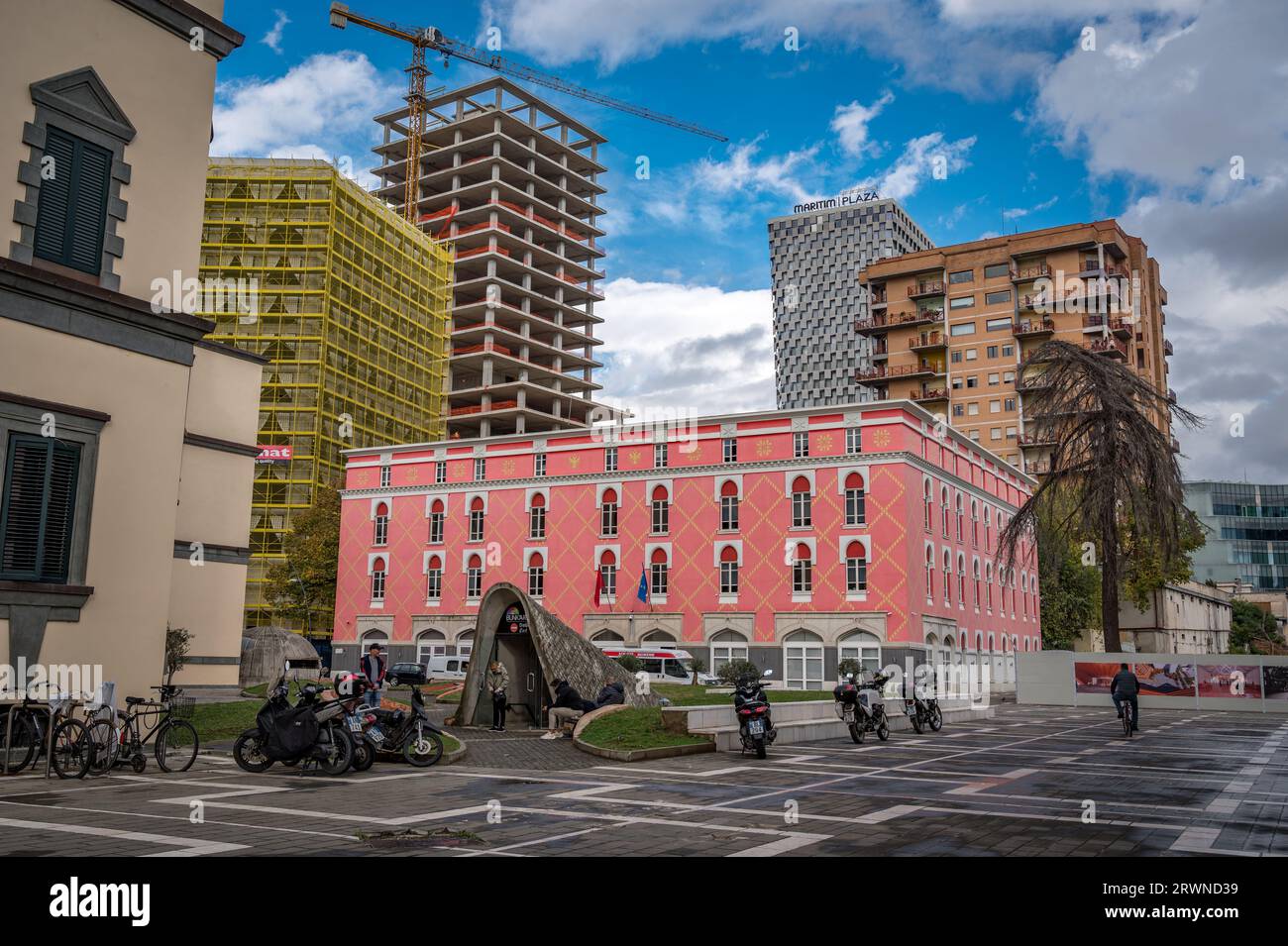 TIRANA, ALBANIA, NOVEMBER 17, 2022: exterior of Bunk'Art 2 museum in ...