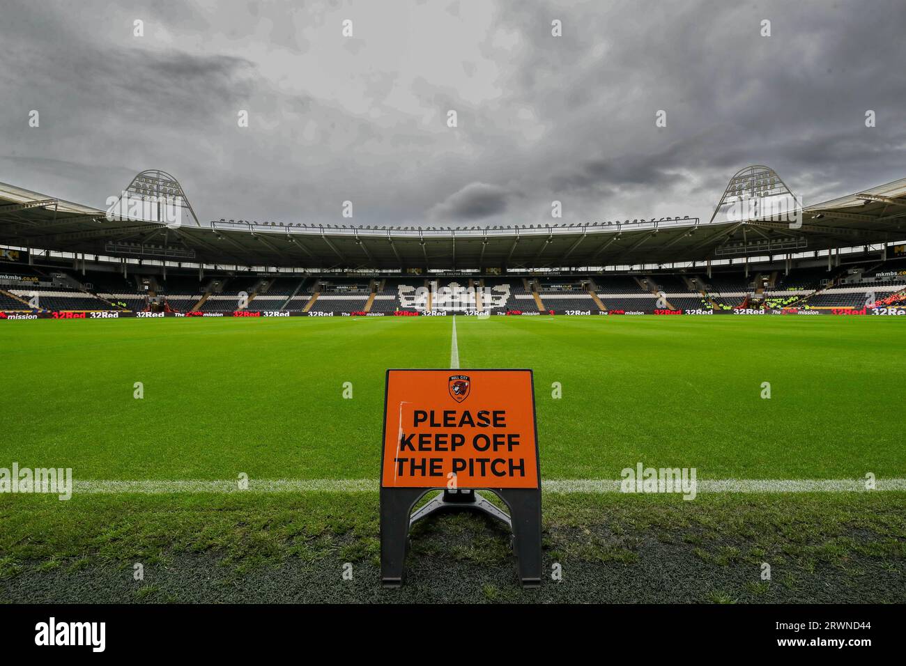 A general view inside The MKM Stadium ahead of the Sky Bet Championship ...