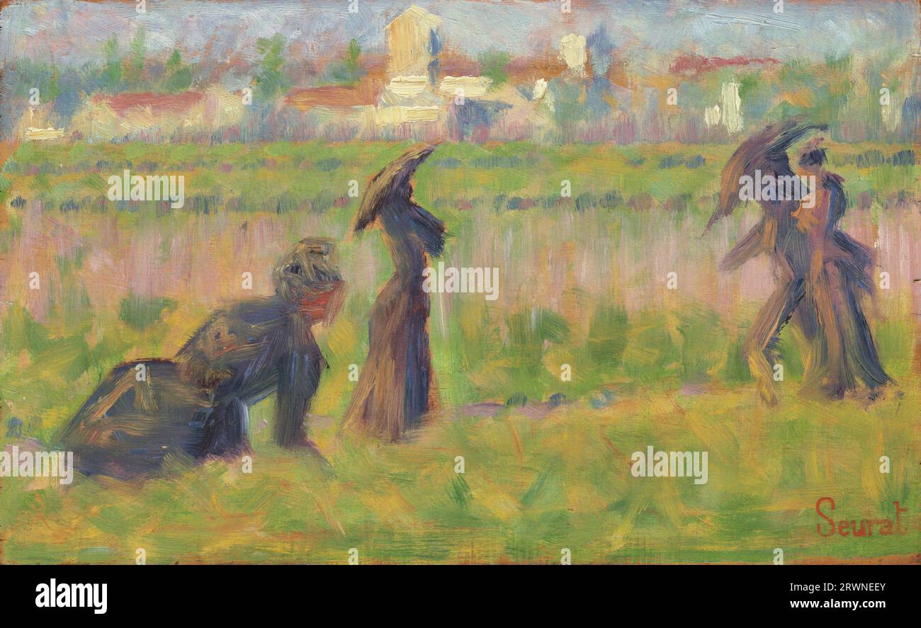 Title: Figures in a Landscape Artist: Georges Seurat Date: c. 1883 ...