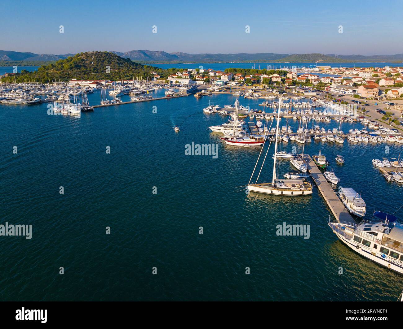 Aerial view of Murter town on Murter Island, Croatia Stock Photo - Alamy