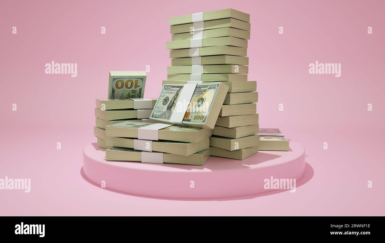 Pink Money Stacks