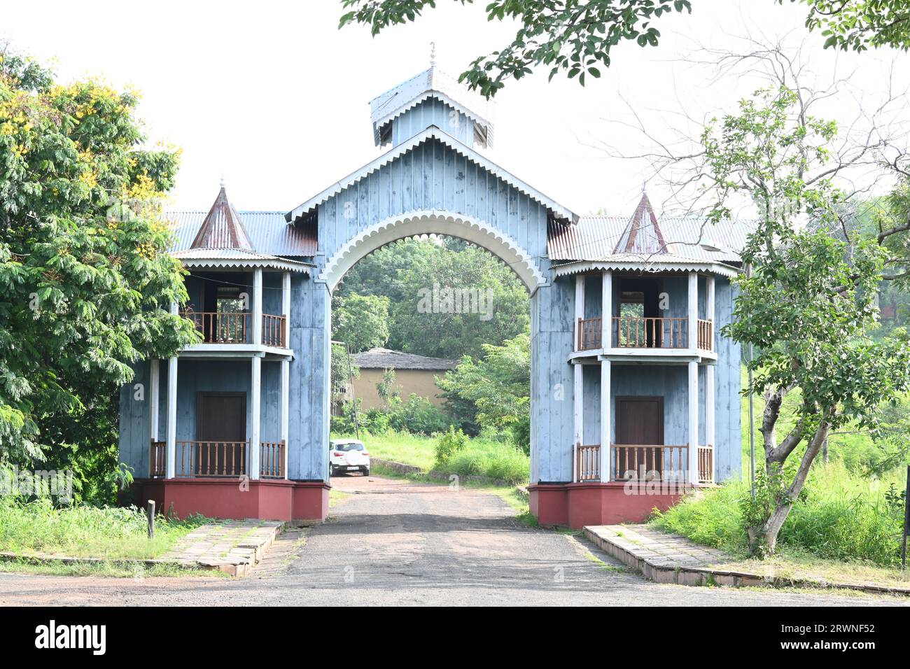 Indian Old Big Home Front Gate Stock Photo - Alamy