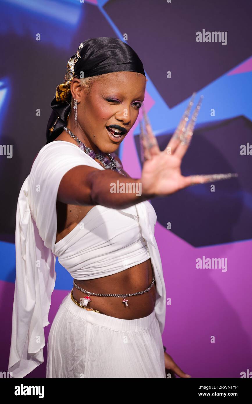 Hamburg, Germany. 20th Sep, 2023. Iniko, musician from New York, walks ...