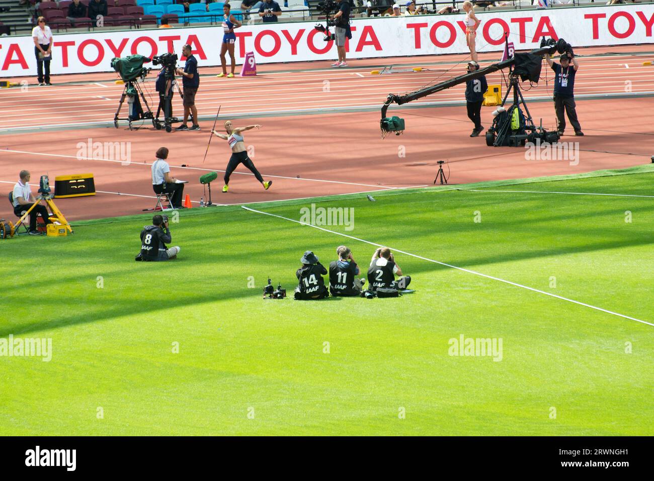 Women's Javelin - part of the Heptathlon during the London 2017 World ...