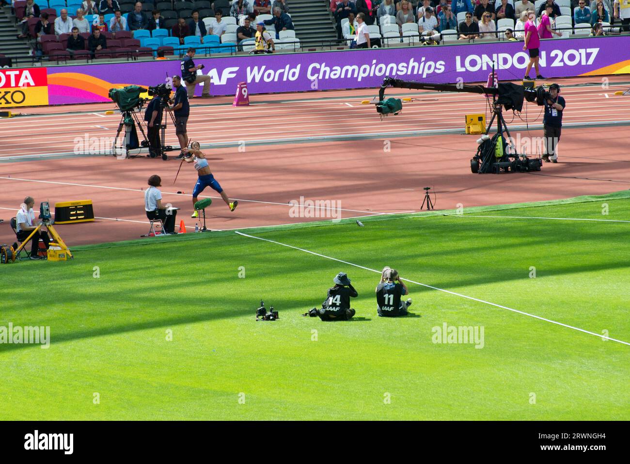 Katarina Johnson-Thompson Javelin - part of the Heptathlon during the ...
