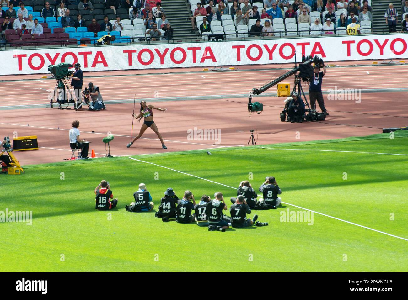 Nafissatou Thiam Javelin - part of the Heptathlon during the London ...