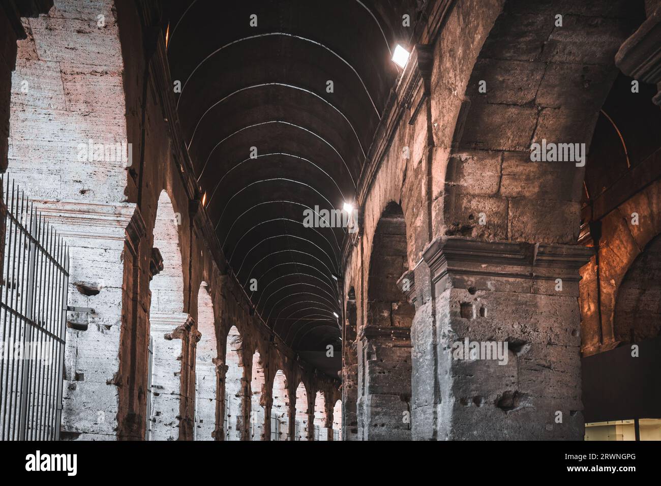 Ruins of the gated arch of the passage at the entrance of the Roman ...