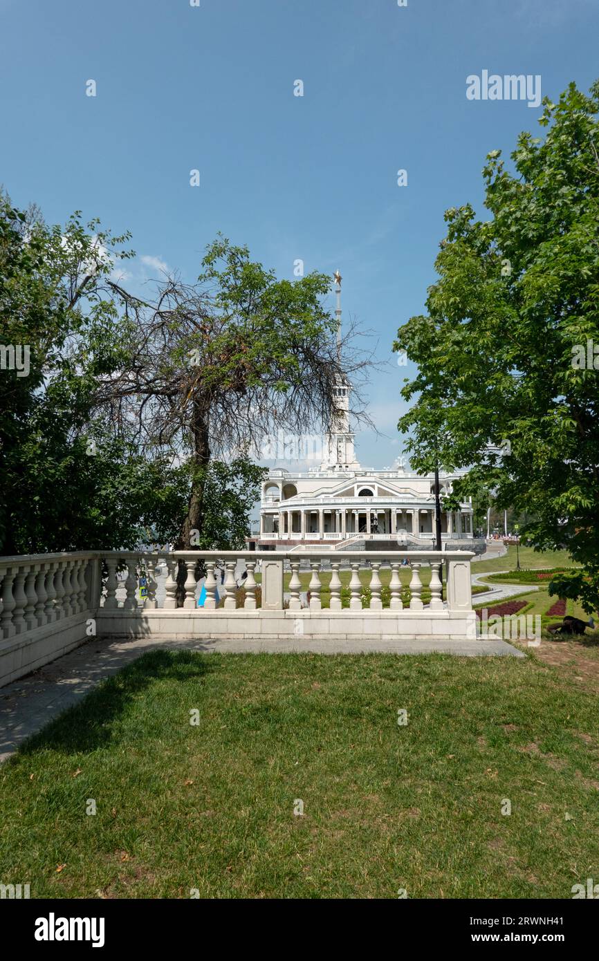 Moscow, Russia - 5 July 2023: Northern Moscow River Station public park ...