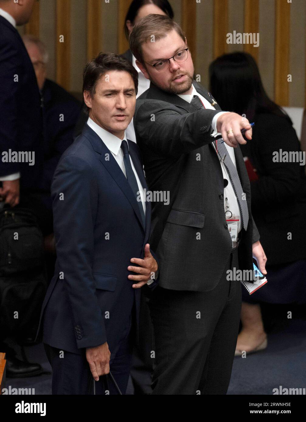 Advance for the Prime Minister Ben Sparkes indicates to Canada Prime ...