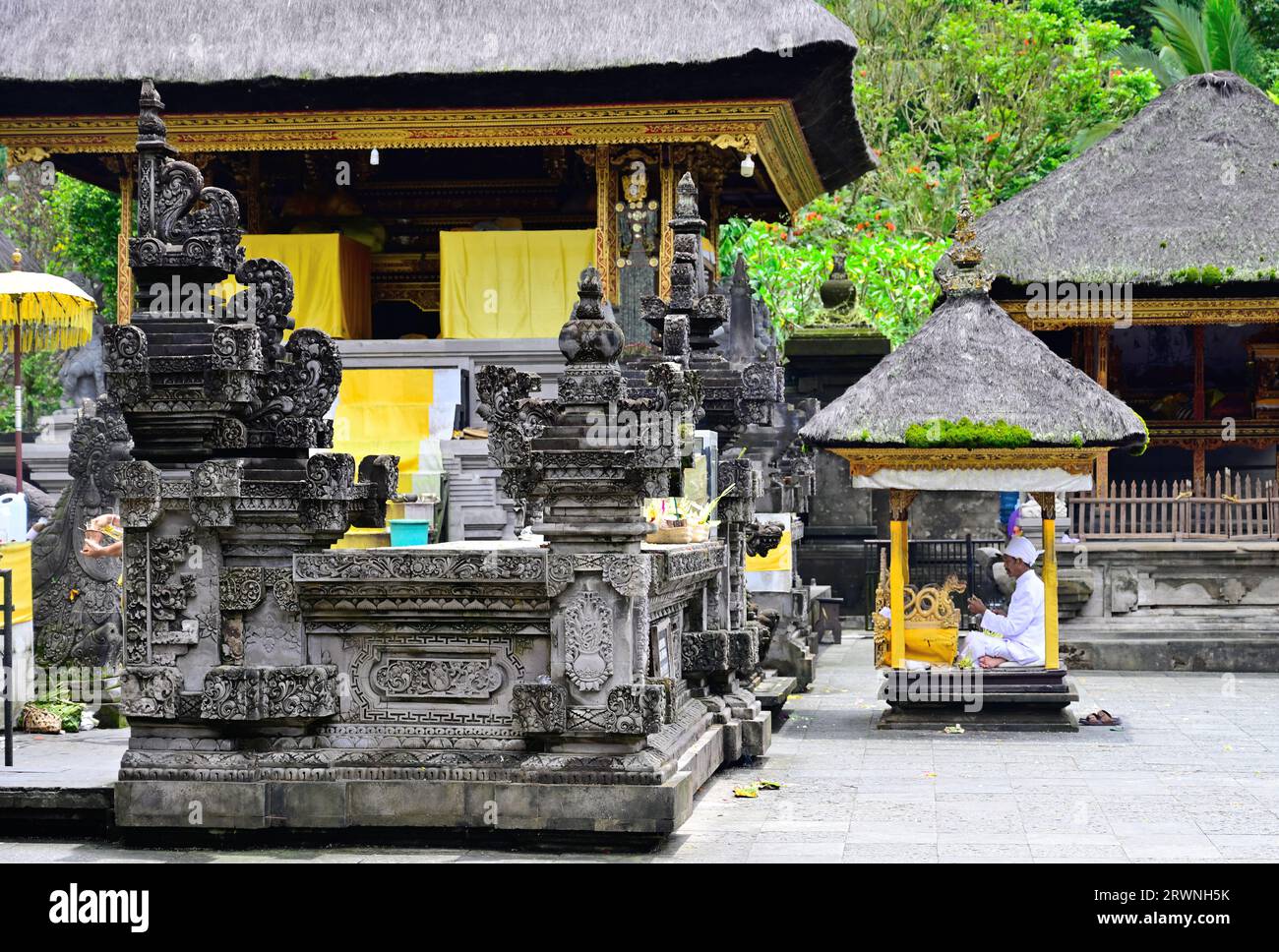 The beautiful Pura Tirta Empul water temple near Ubud, Bali, attracts ...