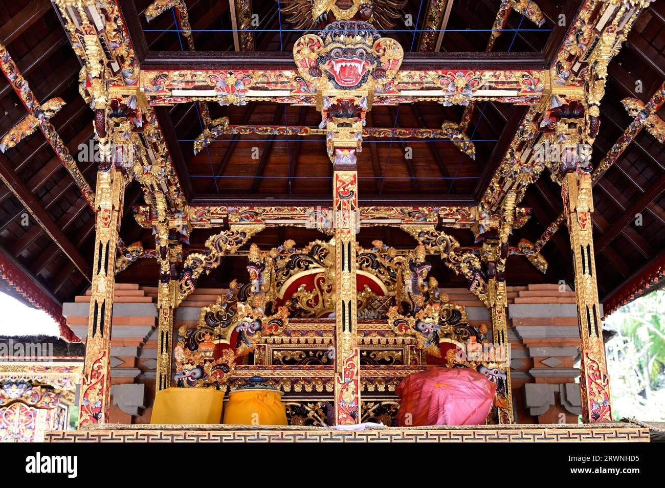 The beautiful Pura Tirta Empul water temple near Ubud, Bali, attracts ...