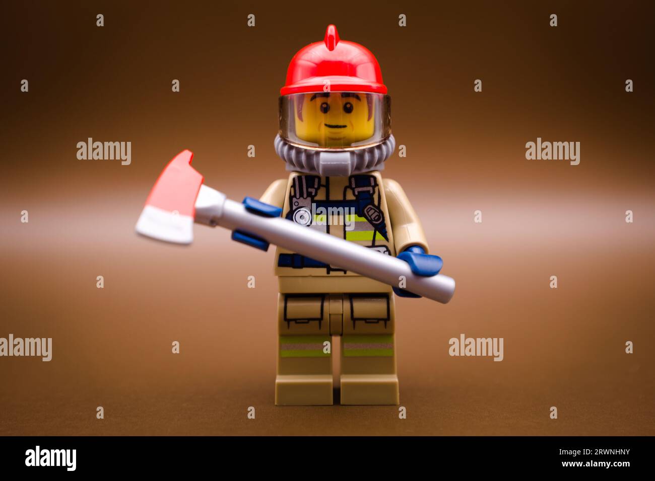 Firefighter waiting for action Stock Photo - Alamy