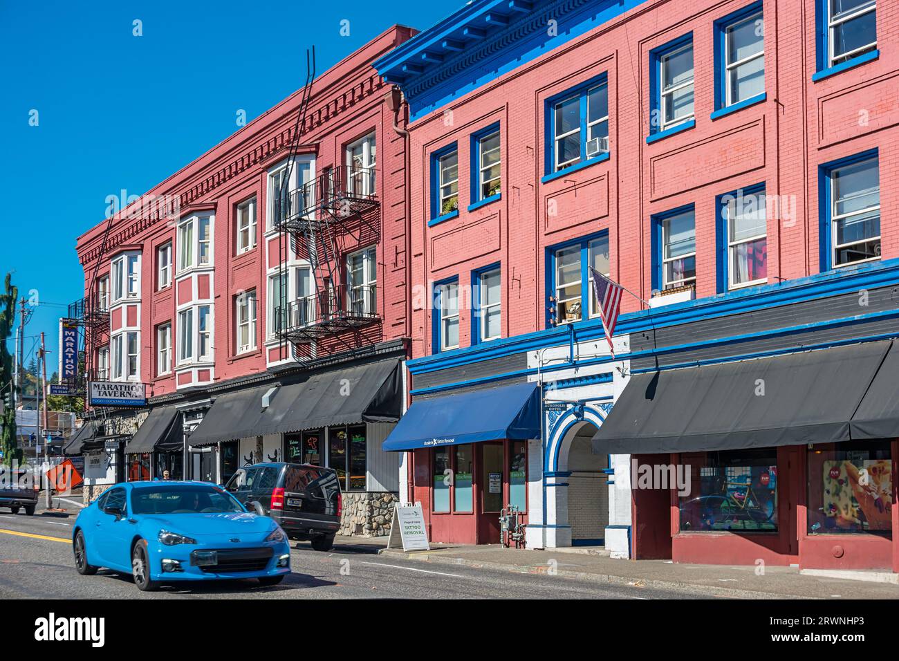 Street in downtown Portland, Oregon, USA Stock Photo - Alamy
