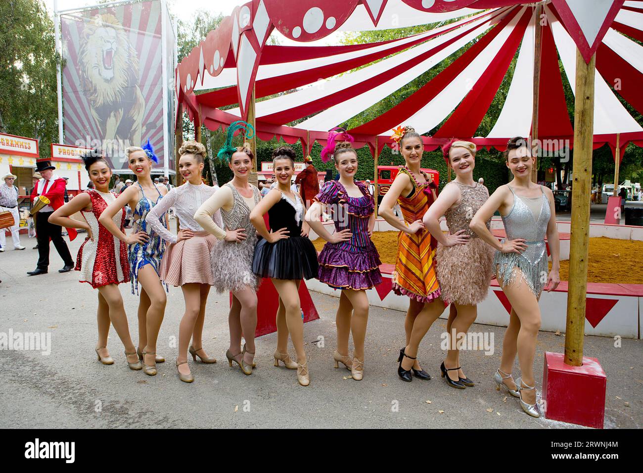Circus entertainers at The Goodwood Revival Meeting 8th Sept 2023 in ...