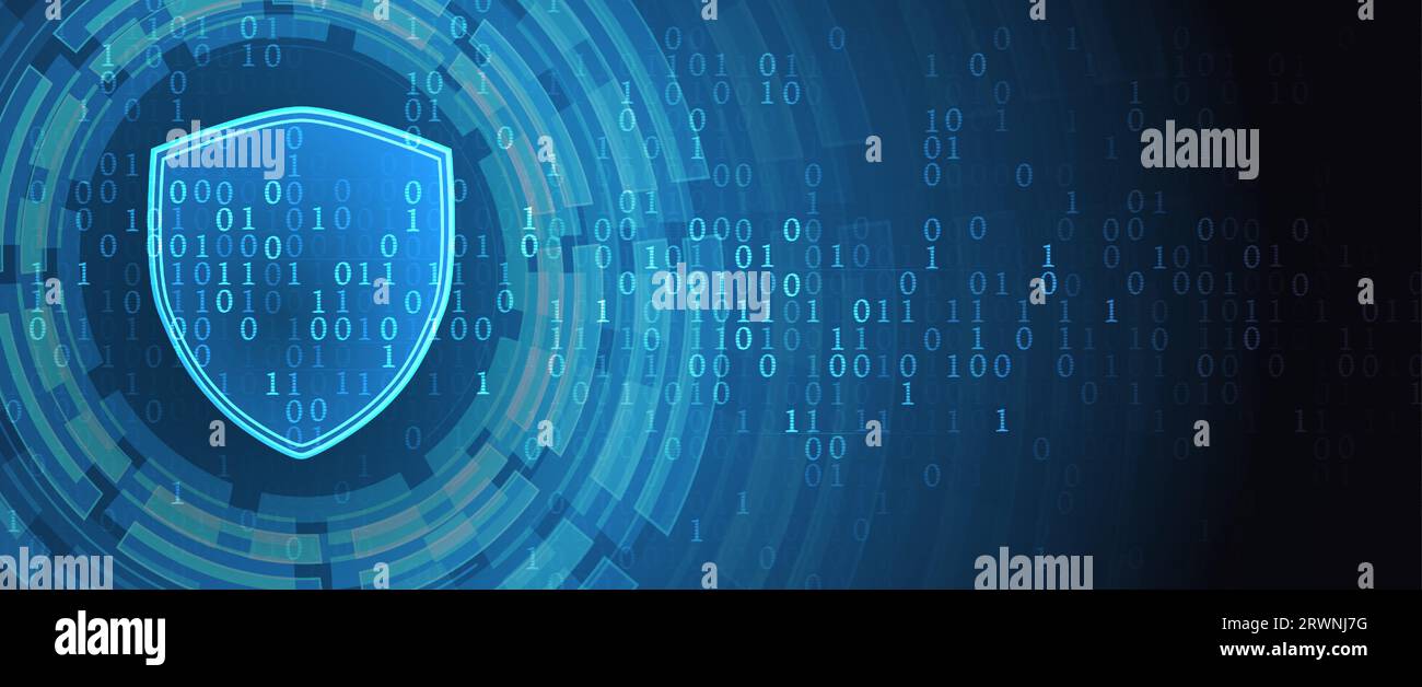 internet digital syber security technology concept for business background. Lock on circuit ...