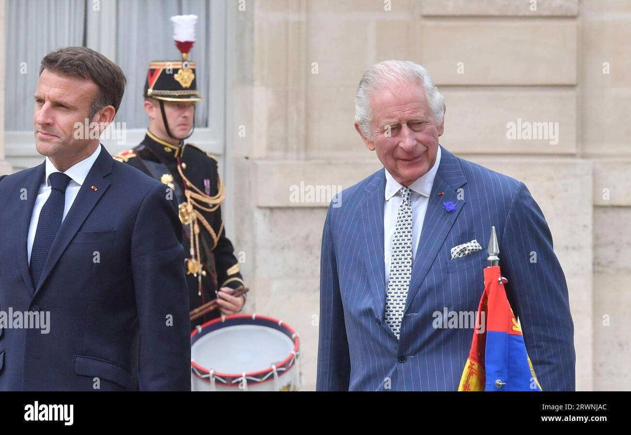 France, PARIS, 2023-09-20. VISITE DU ROI CHARLES III EN FRANCE Stock ...